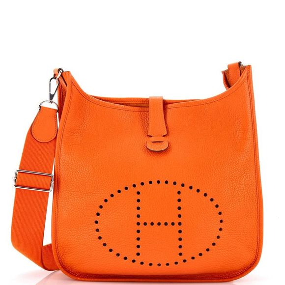 Hermes | Bags | Hermes Evelyne Bag Gen Iii Clemence Gm Orange | Poshmark